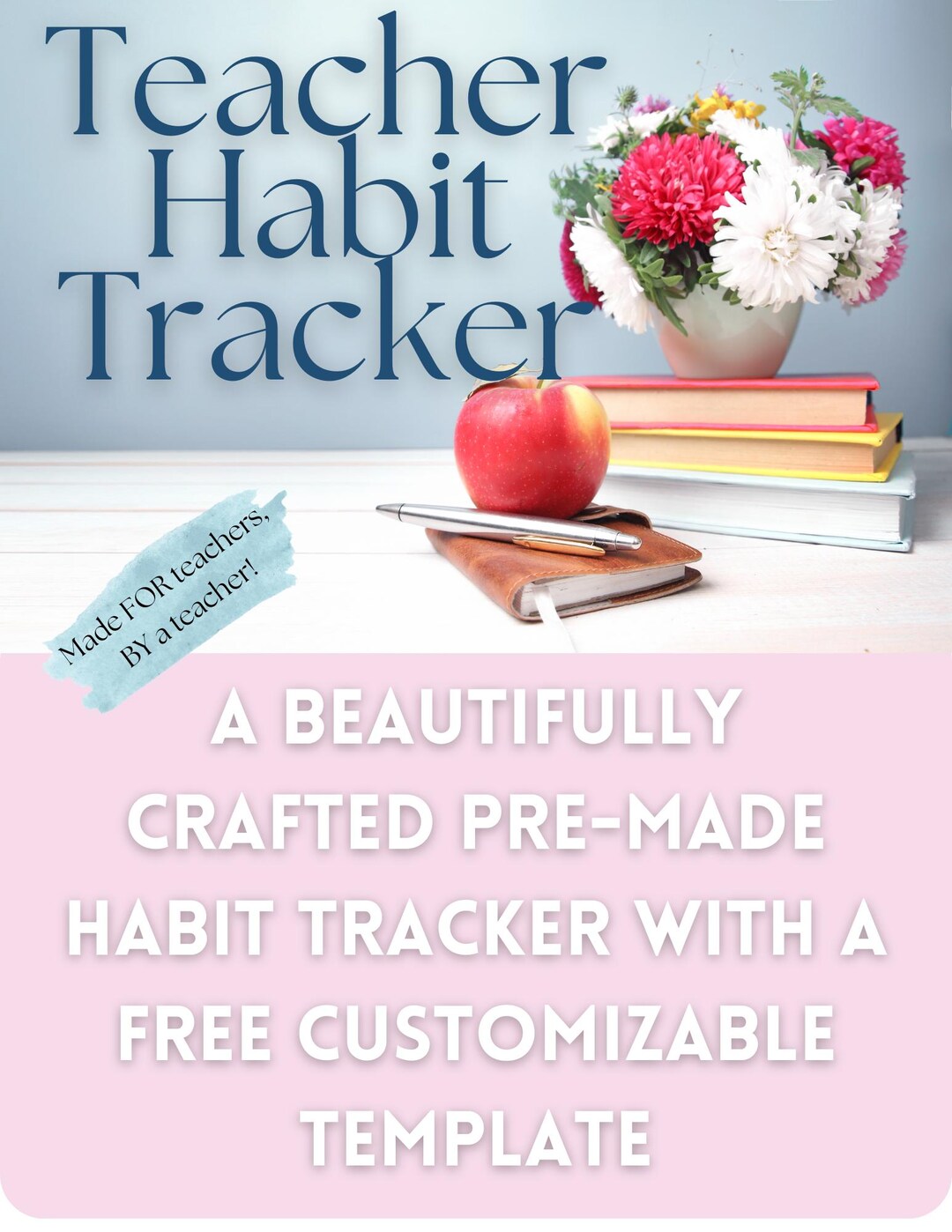 Teacher Habit Tracker Planner and Customizable Canva Template - Etsy