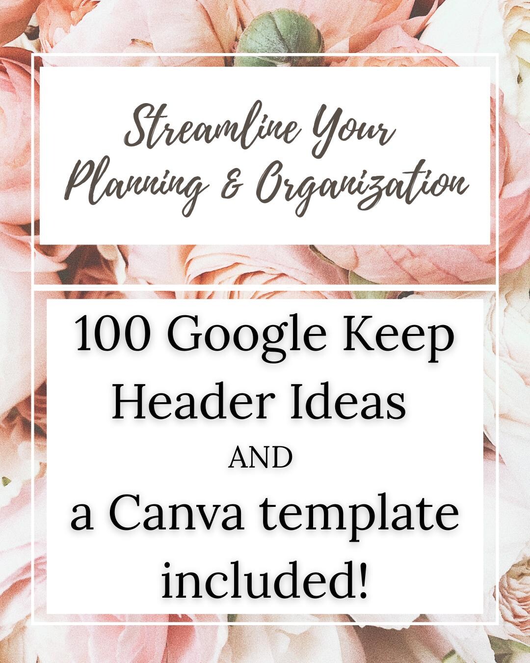 Google Keep Headers Template and Ideas for Busy Moms - Etsy