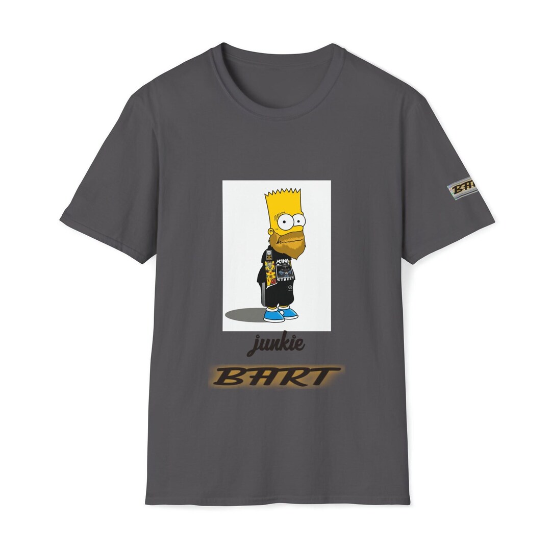Drunk Bart T-shirt, Junkie Bart, Drunk Bart Simpson, USA Cartoon, Gift ...