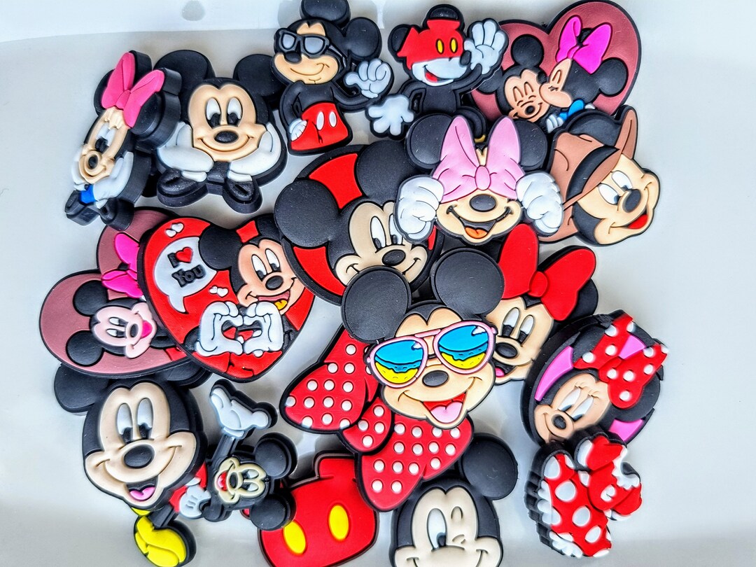 Mickey and Minnie Mouse Shoe Charm, Croc - Etsy