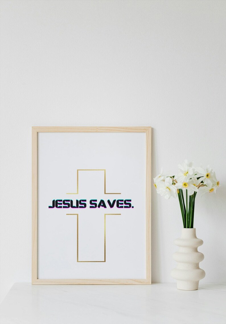 Jesus Saves Printable Art - Etsy