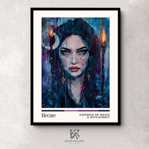 Hecate Greek Goddess Art Poster, Mythology Wall Decor, Mythical Art ...