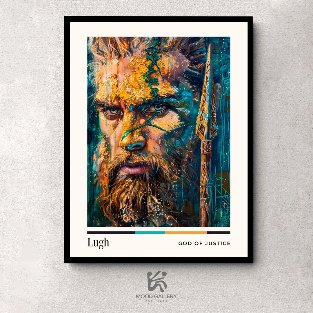 Lugh Art Poster, Celtic God of Justice, Craft and Skill, Mythology ...