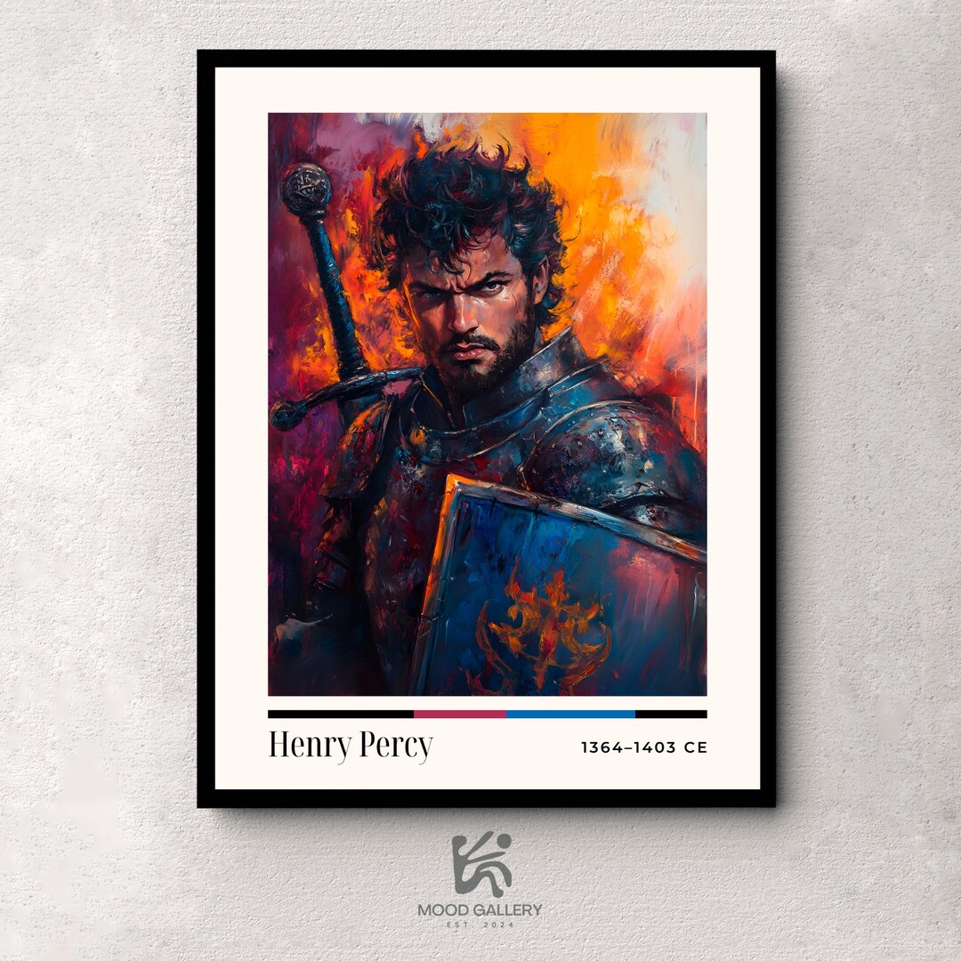 Henry Percy Art Poster, English Knight and Rebel, Historical Decor ...