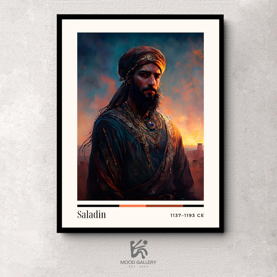 Saladin Art Poster, Sultan and Leader of the Crusades, Historical Decor ...