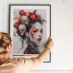 Persephone Greek Goddess Art Poster, Mythology Wall Decor, Mythical Art ...