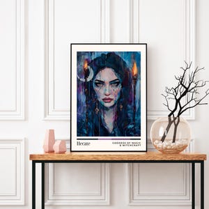 Hecate Greek Goddess Art Poster, Mythology Wall Decor, Mythical Art ...