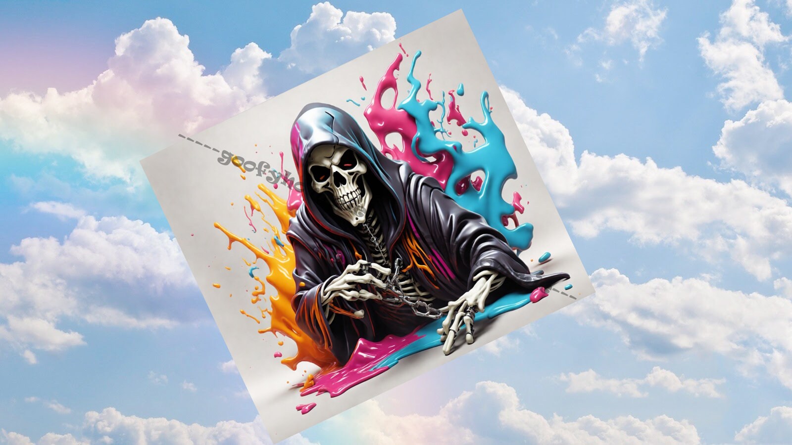 Graffiti Grim Reaper Tumbler Design Sublimation Designs - Etsy