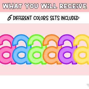 Neon Preppy Doodle Alphabet PNG, Bright Doodle Alpha Letters and ...