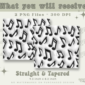 3D Music Notes Tumbler Wrap, Musical Notes Inflated Puffy 20oz Skinny ...