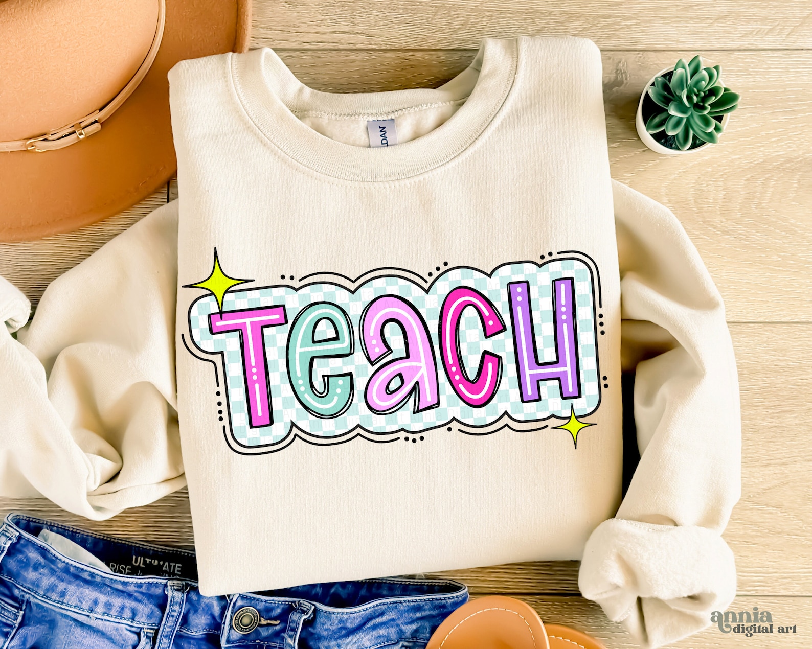 Kariertes Lehren PNG, Lehrer-Shirt Sublimationsdesign, Helles Gekritzel ...