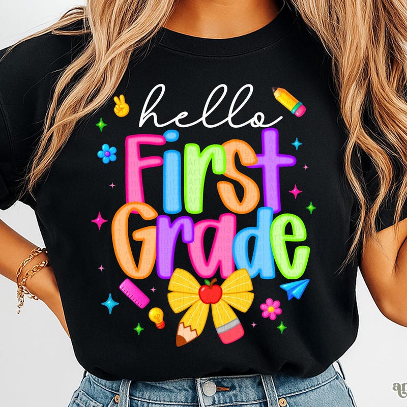 First Grade Shirt Design - Etsy