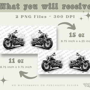Motorcycle Mug Wrap, Biker Mug Sublimation Design, Motorbike Rider 11oz ...