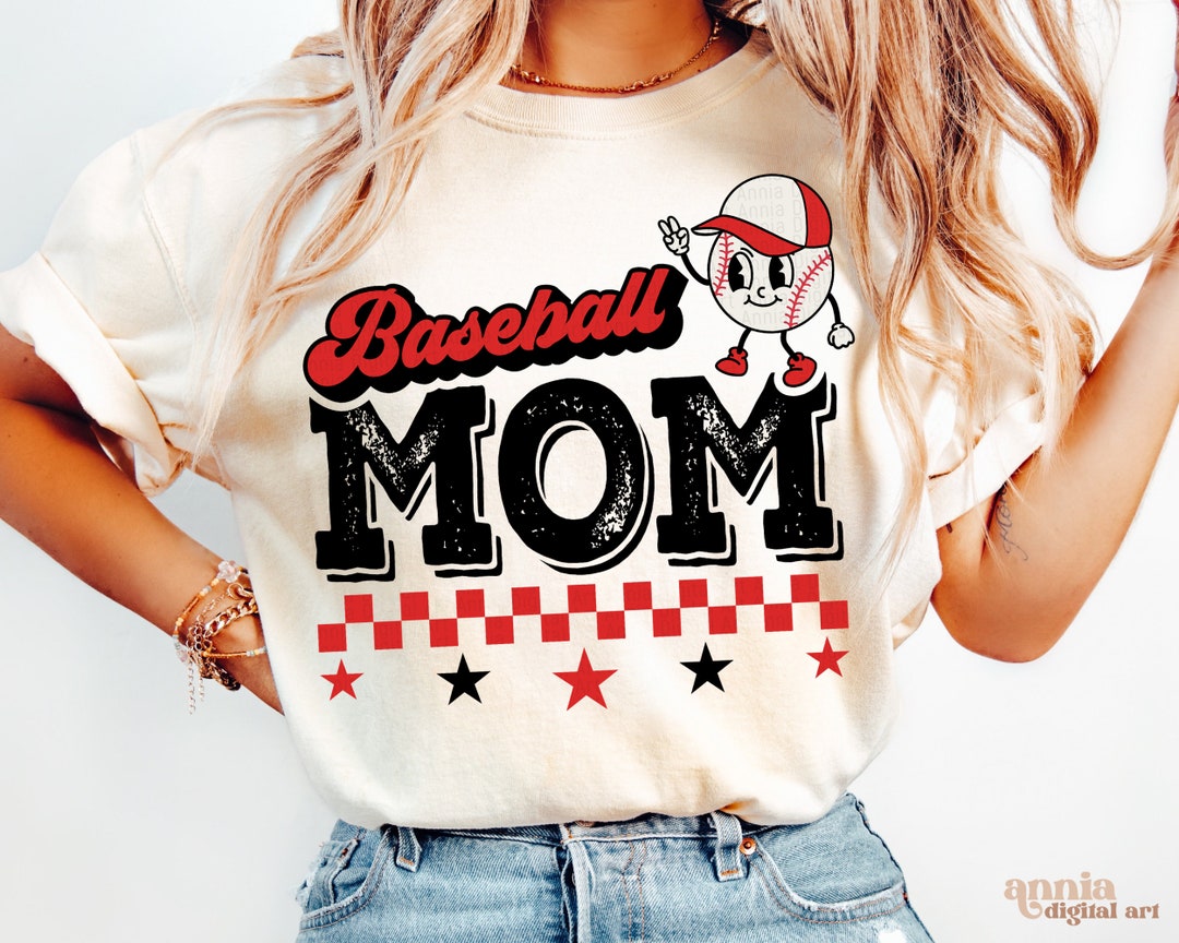 Baseball Mom PNG, Distressed Baseball Mama Shirt Sublimation Design ...