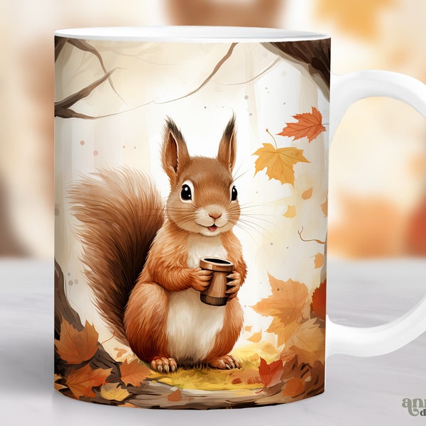 Squirrel in Mug - Etsy UK