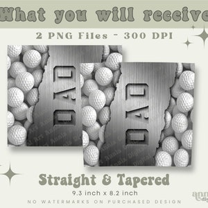 3D Golf Dad Tumbler Wrap, Golfer Seamless Father's Day 20oz Skinny ...