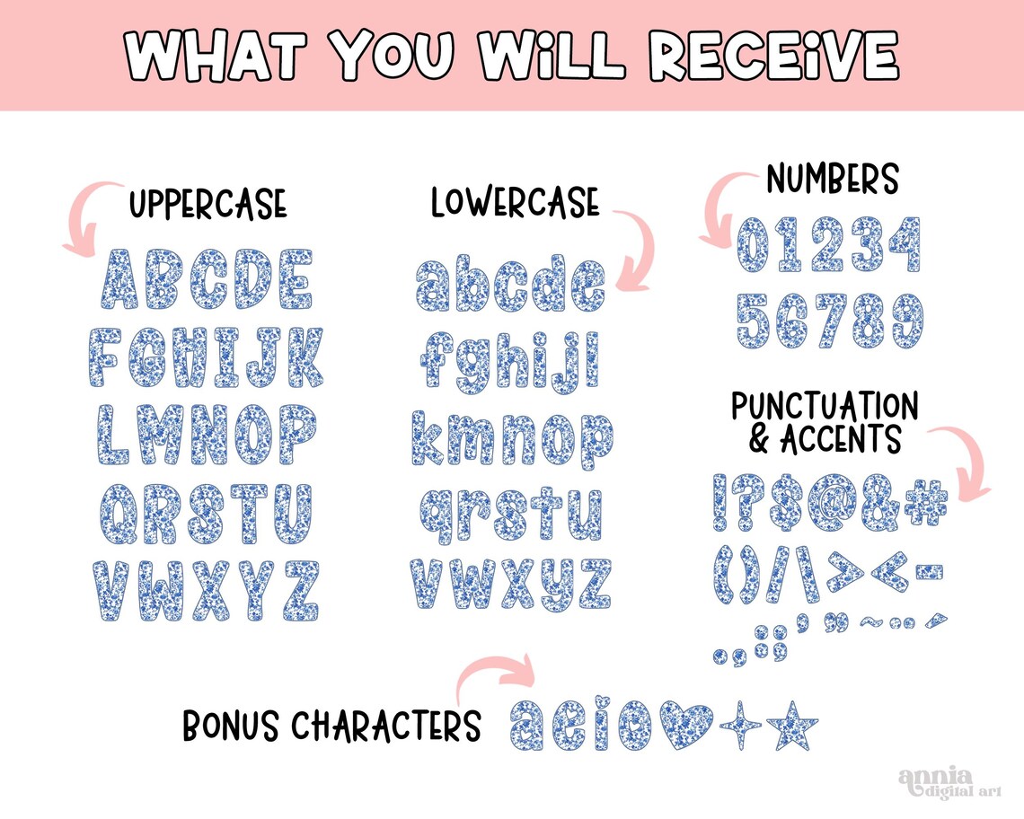Chinoiserie Doodle Alpha Pack PNG, Lace Blue Toile Alphabet Letters ...