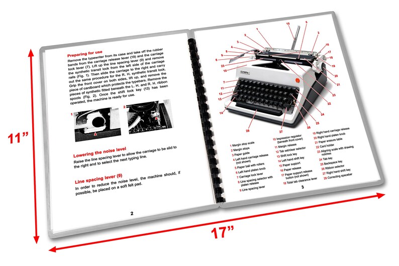 Olympia SM9 De Luxe Typewriter 1970-1979 Operating Instructions User ...