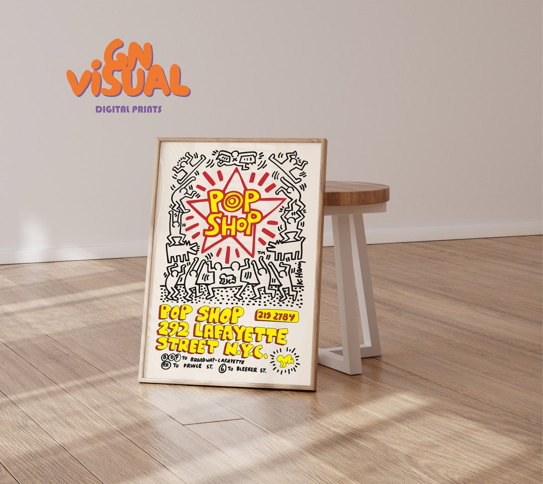 Keith Haring Poster Gallery Wall Bundle Contemporary Art Prints Pop Art ...