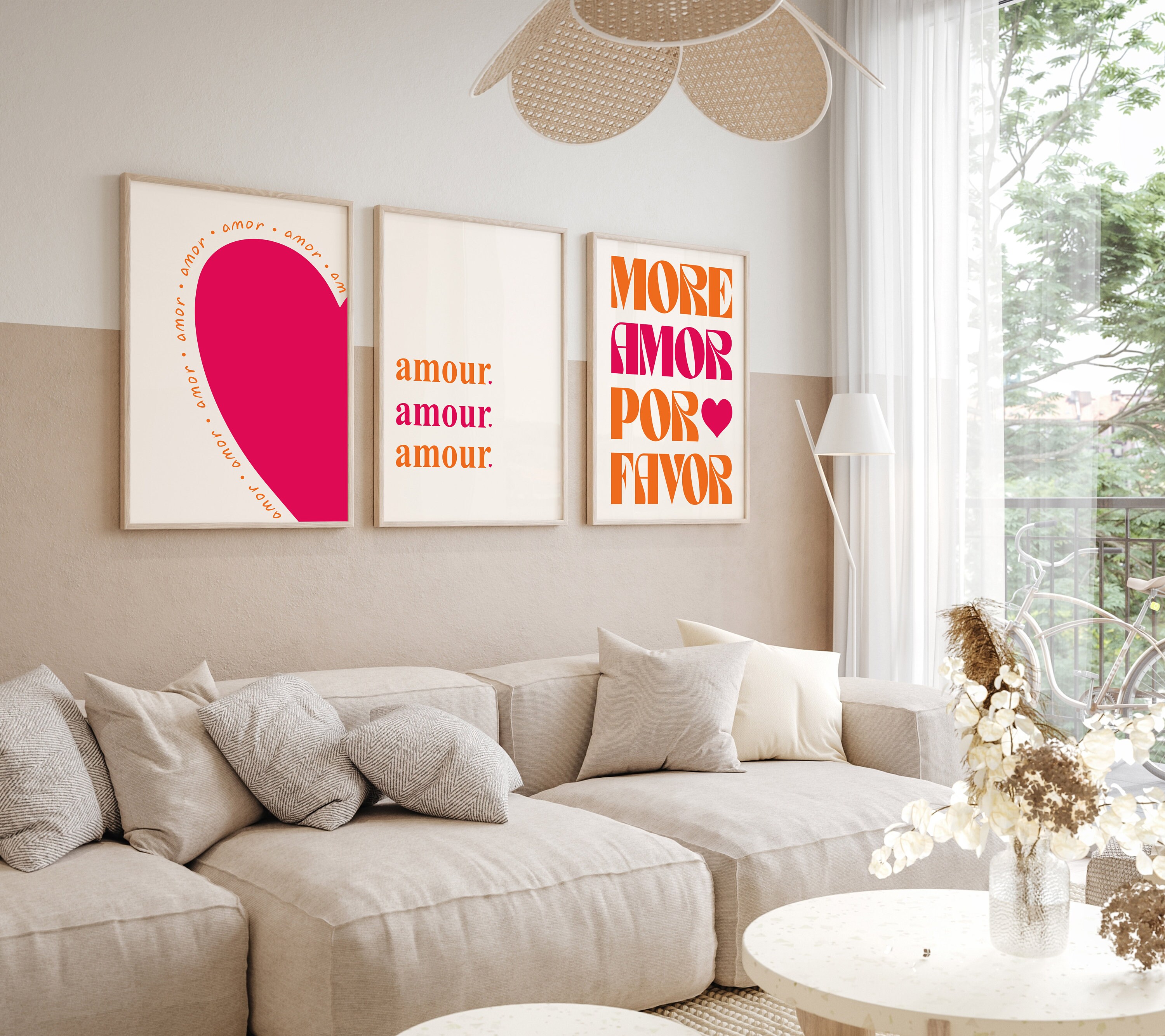 More Amor Por Favor Wall Art Sunshine Maximalist Poster love Quote ...