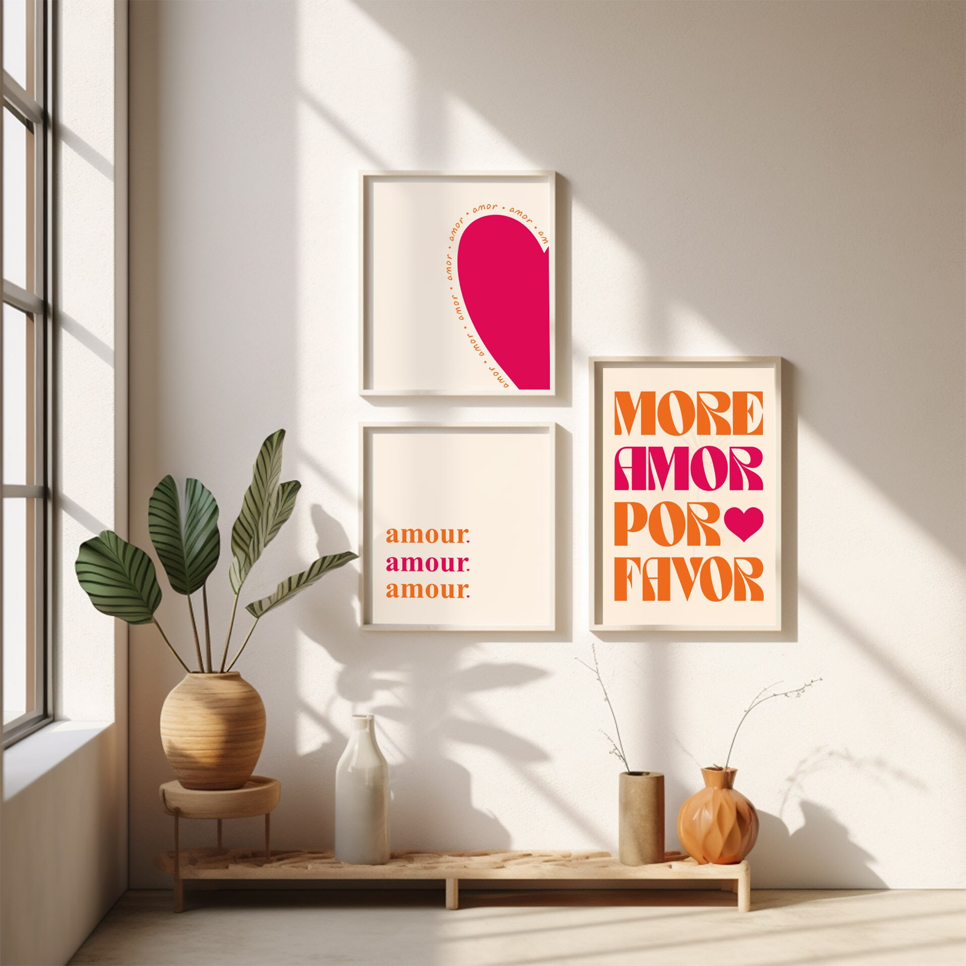 More Amor Por Favor Wall Art Sunshine Maximalist Poster love Quote ...