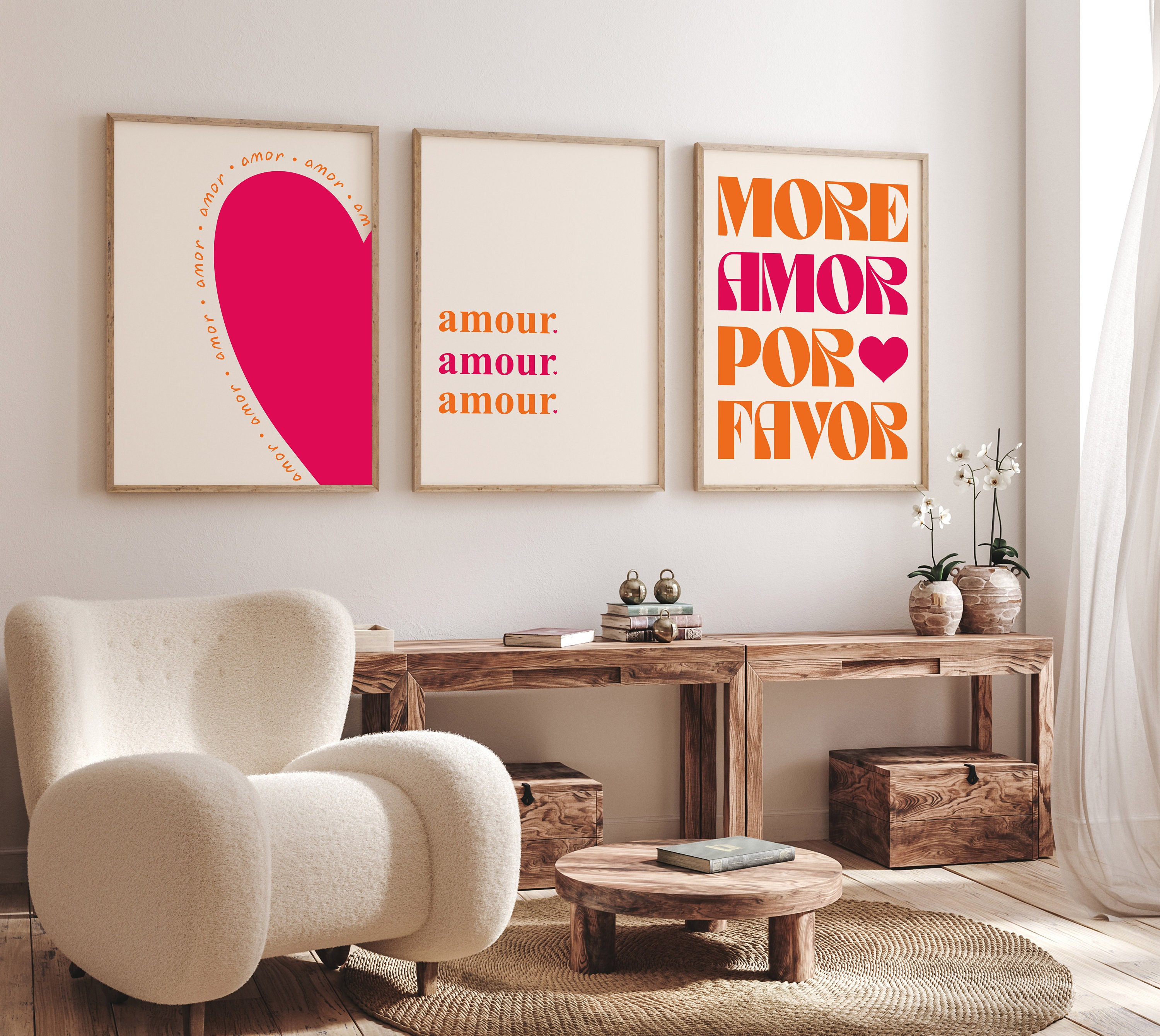 More Amor Por Favor Wall Art Sunshine Maximalist Poster love Quote ...