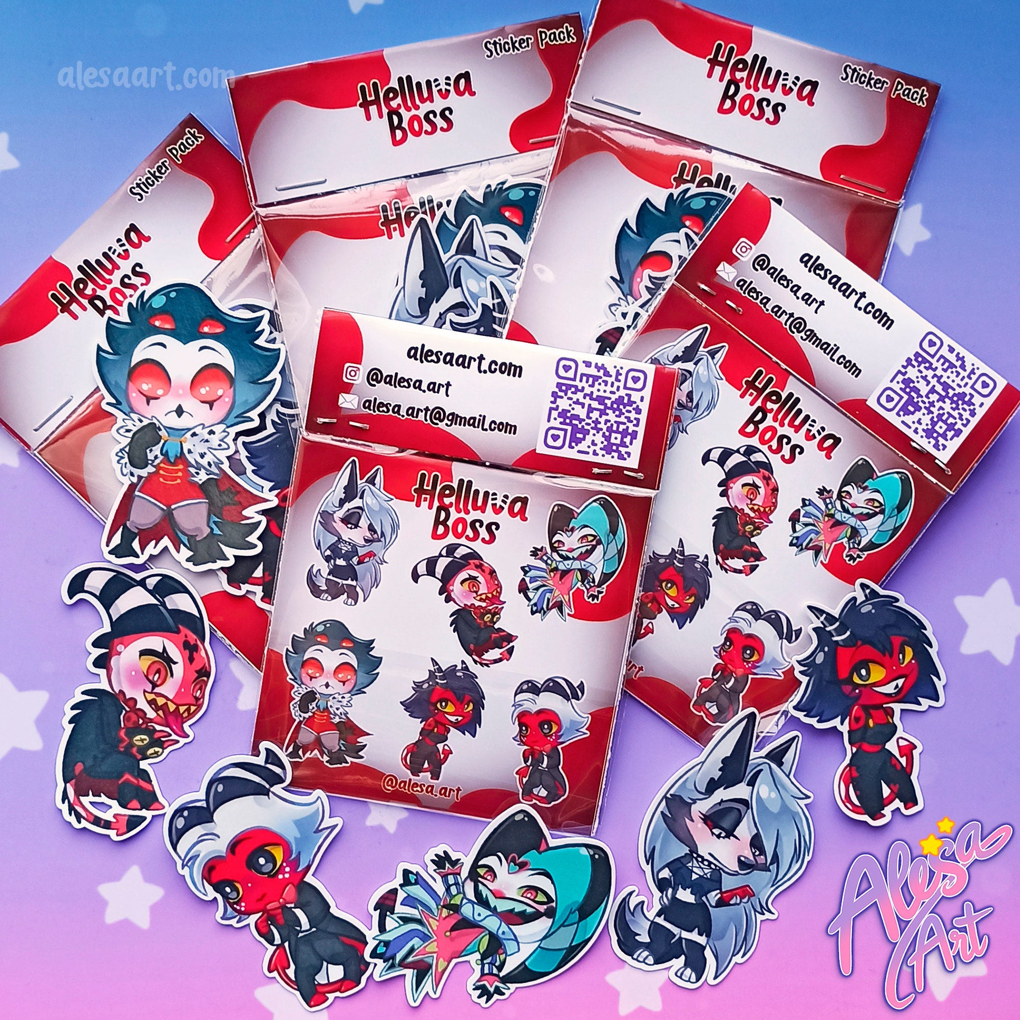 Helluva Boss Sticker Pack Kawaii Characters Helluva Boss Fanart - Etsy ...