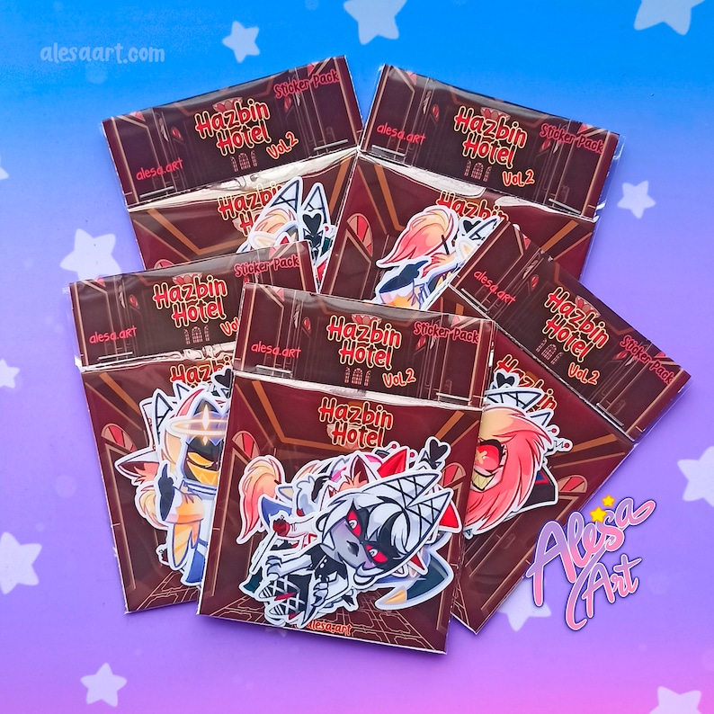 Hazbin Hotel Sticker Pack VOL. 2 Kawaii Characters Hazbin Hotel Fanart ...