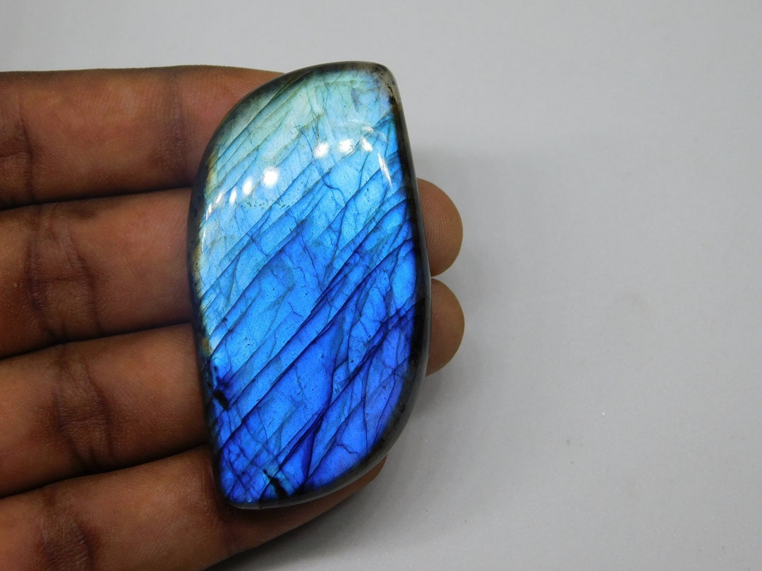 Rare Natural Labradorite Loose Stone, Blue Flashy Labradorite Cabochon ...