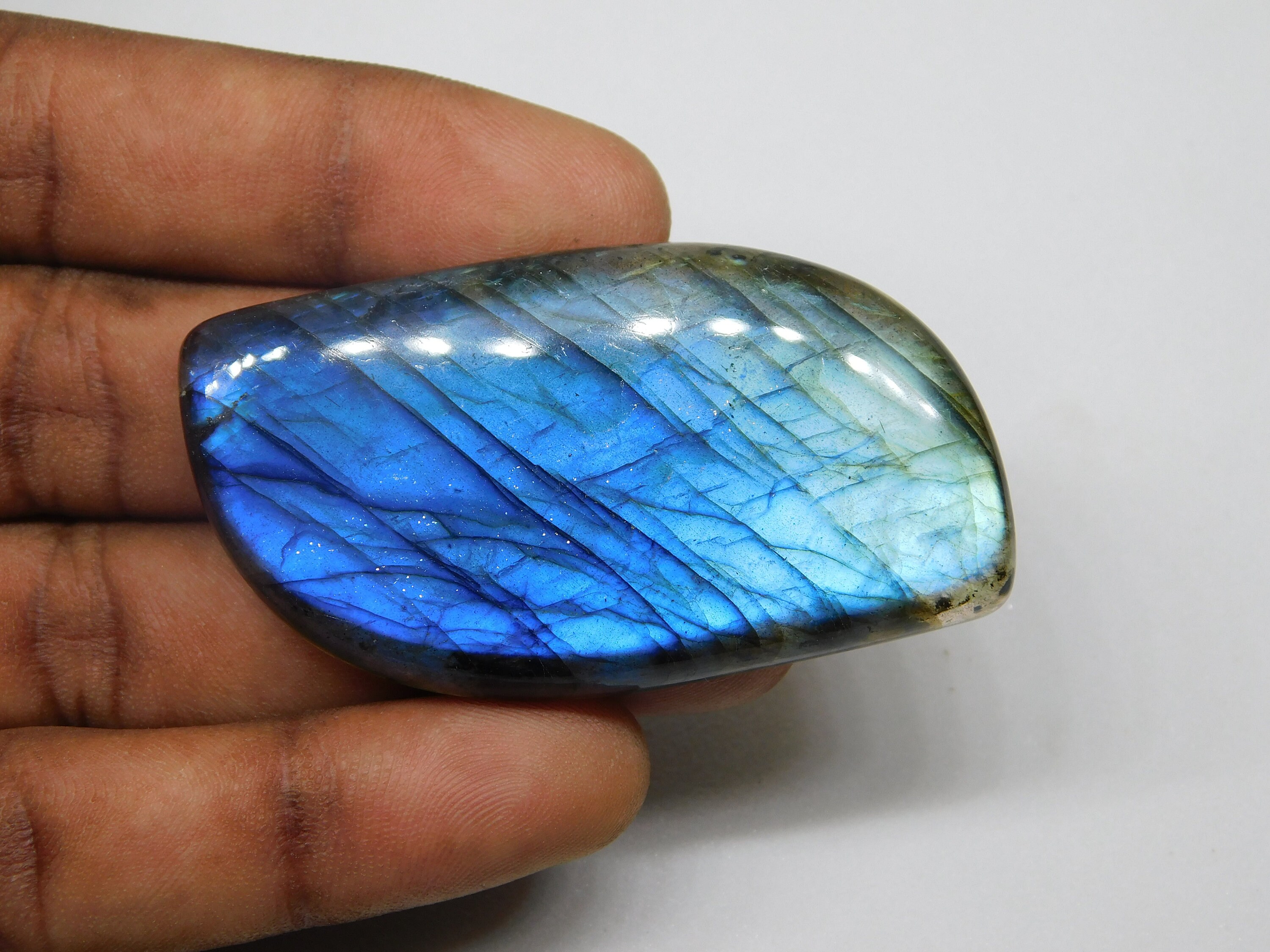 Rare Natural Labradorite Loose Stone, Blue Flashy Labradorite Cabochon ...