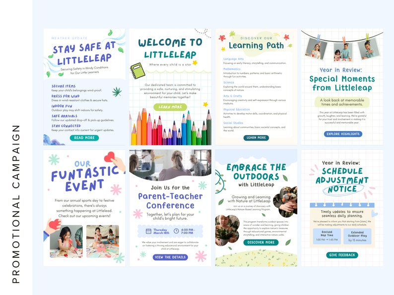 Preschool Editable Email Template, Daycare Email Marketing, School ...