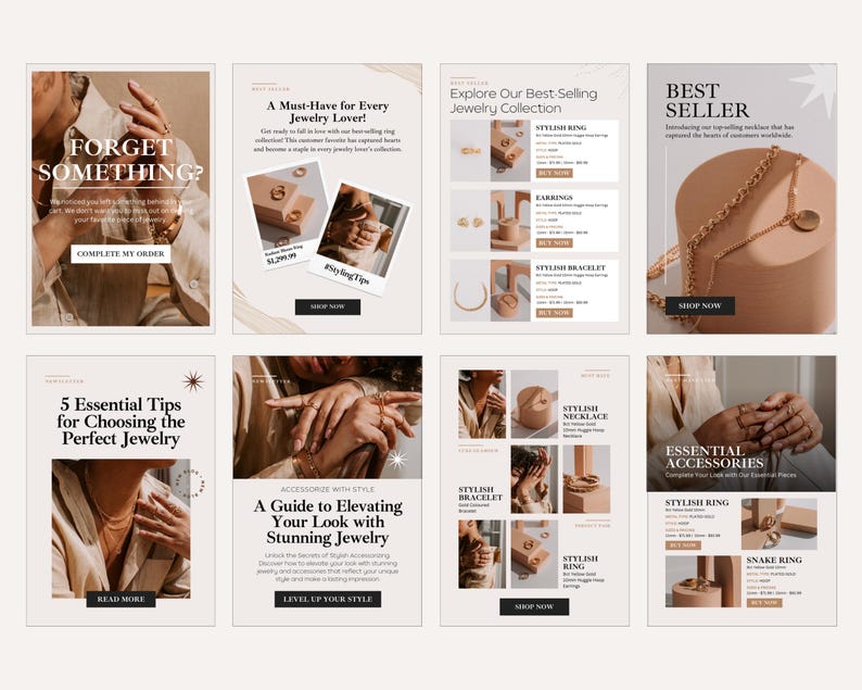 48 Editable Email Templates, Jewelry Email Template, Mailchimp Email ...