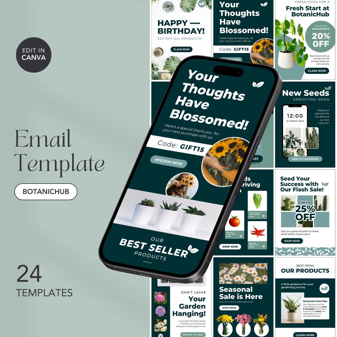 Vegetable Garden Email Template, Farm Marketing Template, Seed ...