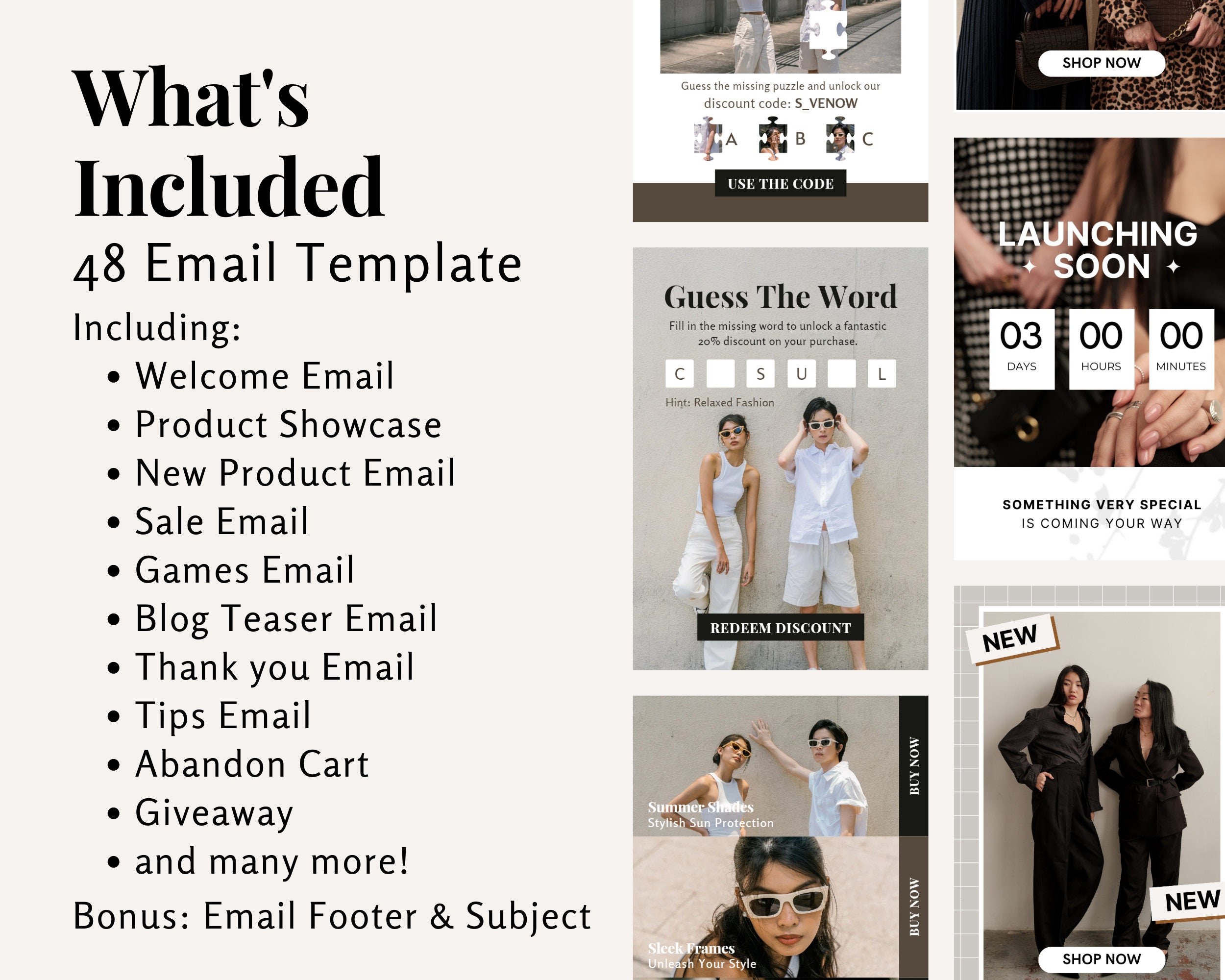 48 Editable Email Templates, Fashion Email Template, Mailchimp Email ...