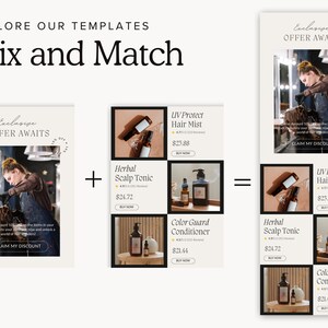 Hair Email Template, Hair Stylist Canva Template, Hairdresser Salon ...