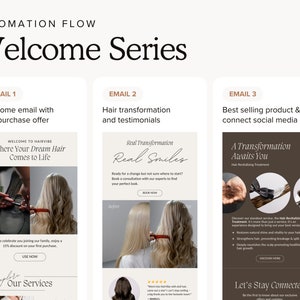 Hair Email Template, Hair Stylist Canva Template, Hairdresser Salon ...