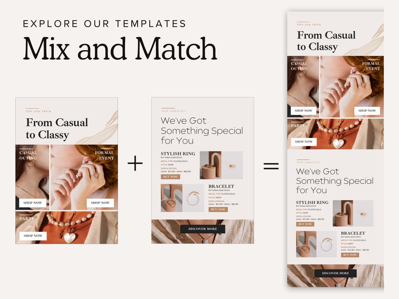 Minimalist Luxury Canva Email Template, Modern Jewelry Email Marketing ...