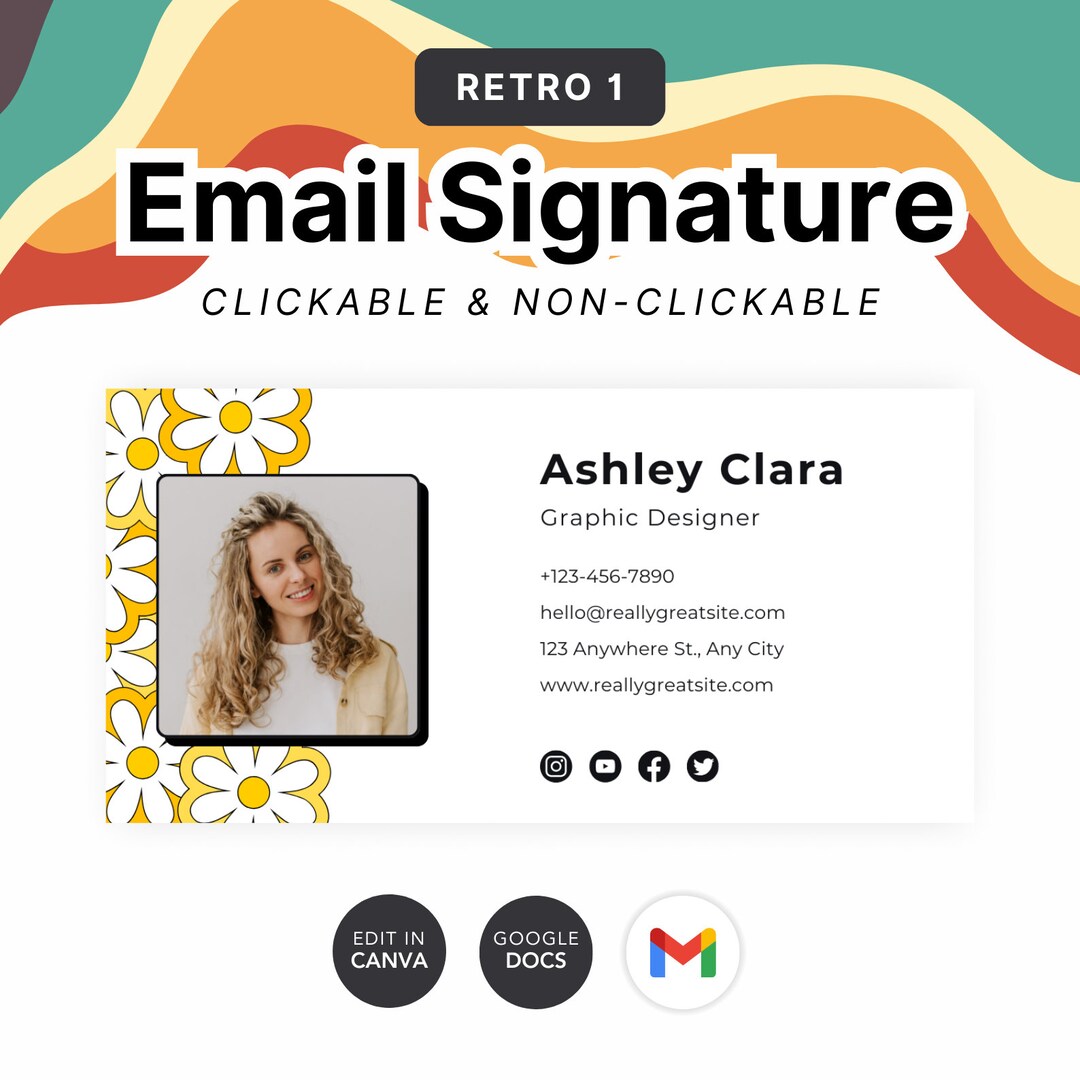 Professional Digital Email Signature for Business Owners, Gmail Digital ...