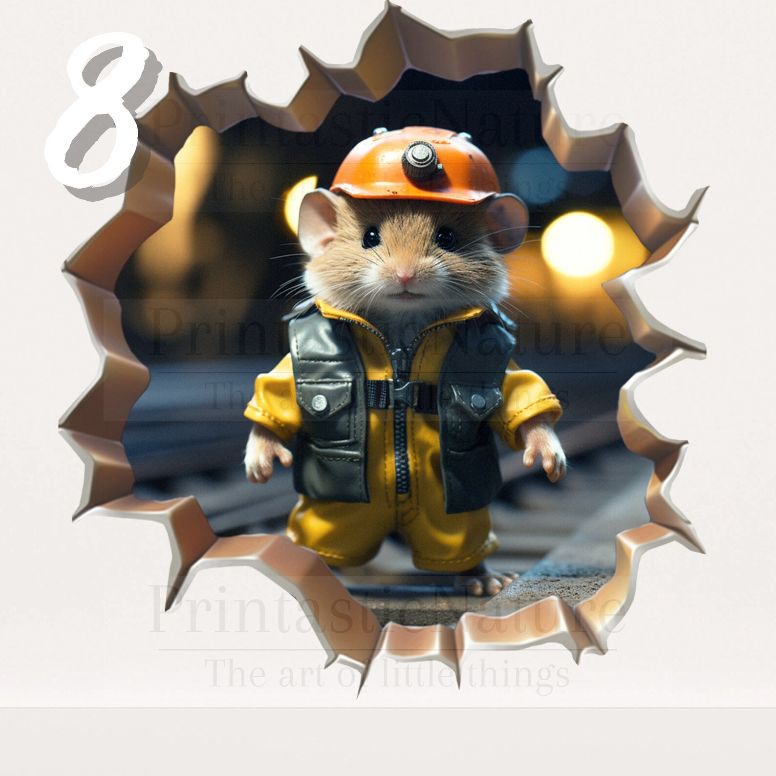 Mouse Hole 3D Wall Sticker, Teacher Gift, Book Lover, Mouse Reading ...