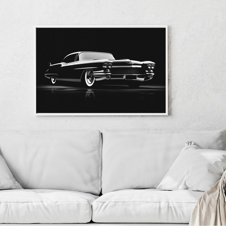 Black Cadillac Deville Luxury Poster Art, Museum Quality Automotive ...