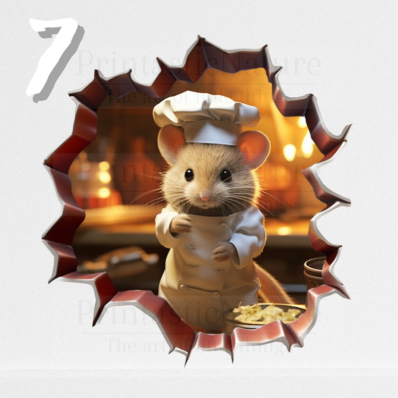 Mouse Hole 3D Wall Sticker, Teacher Gift, Book Lover, Mouse Reading ...