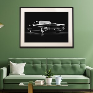 Black Cadillac Deville Luxury Poster Art, Museum Quality - Automotive ...