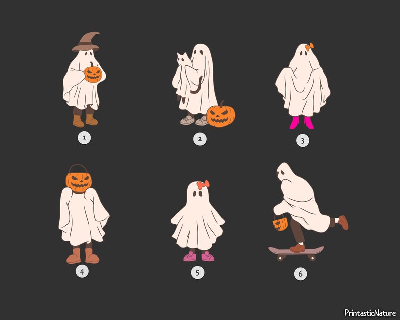 Halloween Ghost Family With Pets Custom Family Portrait - Etsy