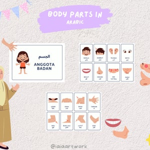 Body Parts in Arabic | Activity for Preschool - Etsy