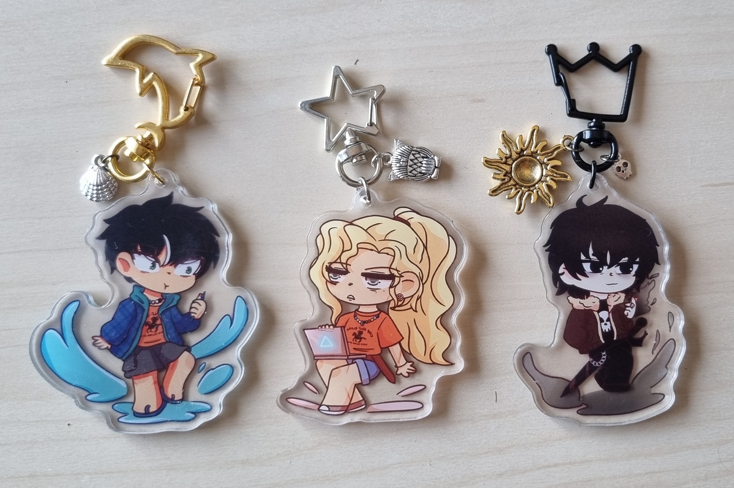 Percy Jackson, Annabeth Chase and Nico Di Angelo Inspired Acrylic ...