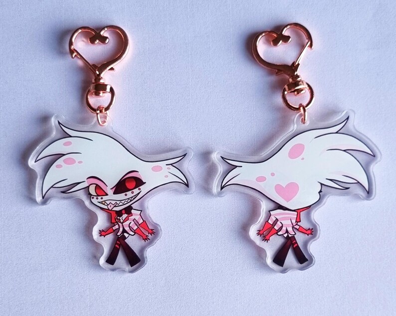 Hazbin Hotel Angel Dust and Cast Inspired Acrylic Keychain Charms ...