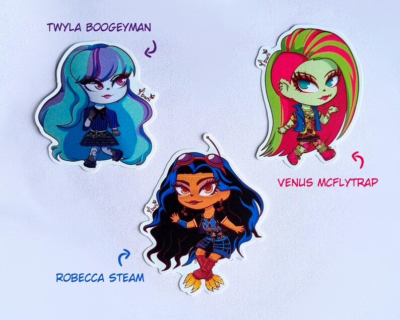Monster High G1 Clawdeen, Draculaura, Frankie Stein, Lagoona, Abbey ...