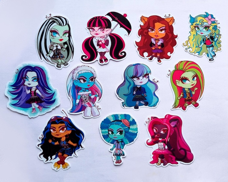 Monster High G1 Clawdeen, Draculaura, Frankie Stein, Lagoona, Abbey ...