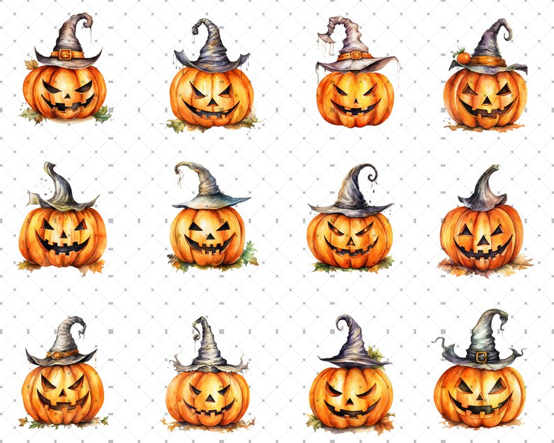 Jack O Lantern Png Clipart Halloween Pumpkin Clip Art Spooky Png - Etsy