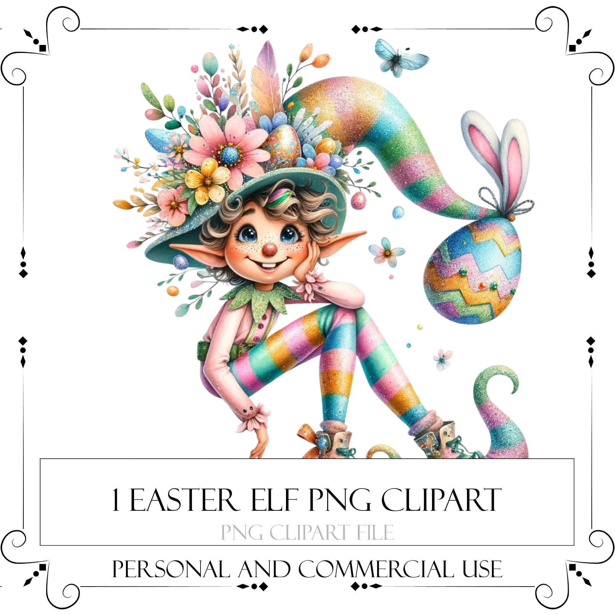 Easter Elf Clipart, Spring Gnome Png Graphics, Gnome Sublimation ...
